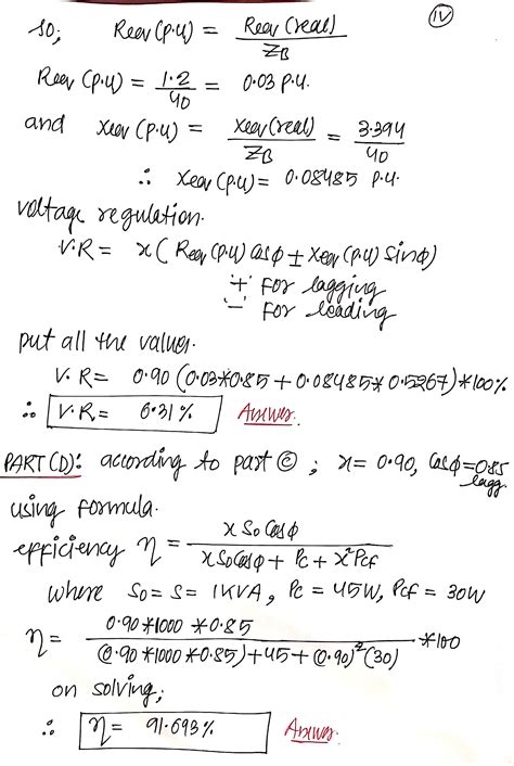 [solved] the open circuit test and a short circuit test were carried