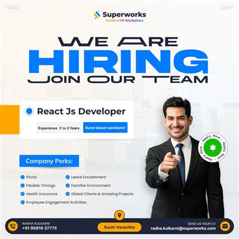 Job Title Reactjs Developer Experience Required Location Surat