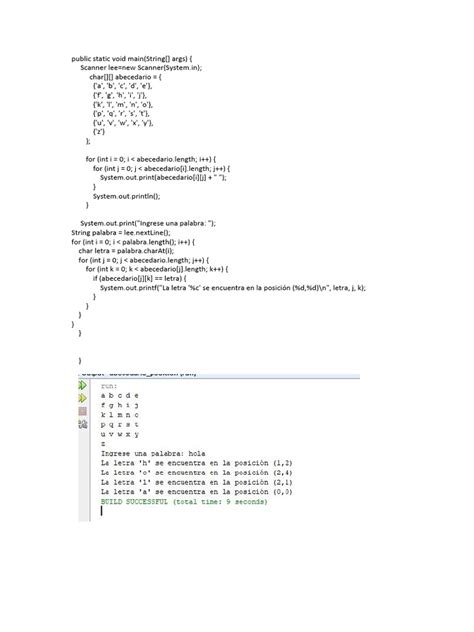 Posicion De Letra Abc Java Pdf