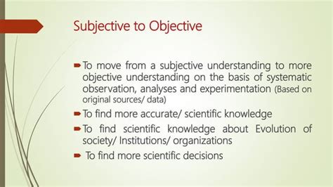 Objectivity And Subjectivity In Social Science Research Pptx