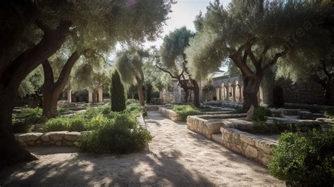 올리브 나무와 정원을 통과하는 길 겟세마네 동산의 그림 정원 겟세마네 배경 일러스트 및 사진 무료 다운로드 Pngtree
