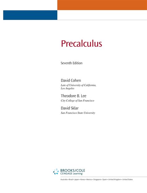 Precalculus 7th Edition E Books Max30