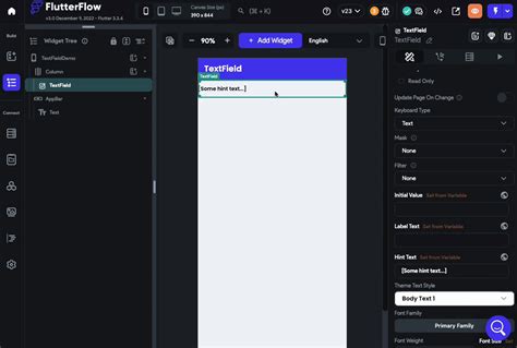 Текстовое поле Flutterflow