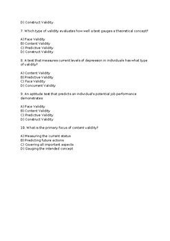 Types Of Validity Worksheet By Mr Hewitt TPT