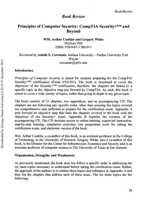 Principles Of Computer Security Comptia Security Pdf