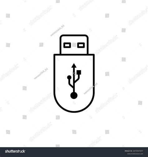 Vector Usb Flash Drive Vector Icon Stock Vector Royalty Free 2473547077 Shutterstock