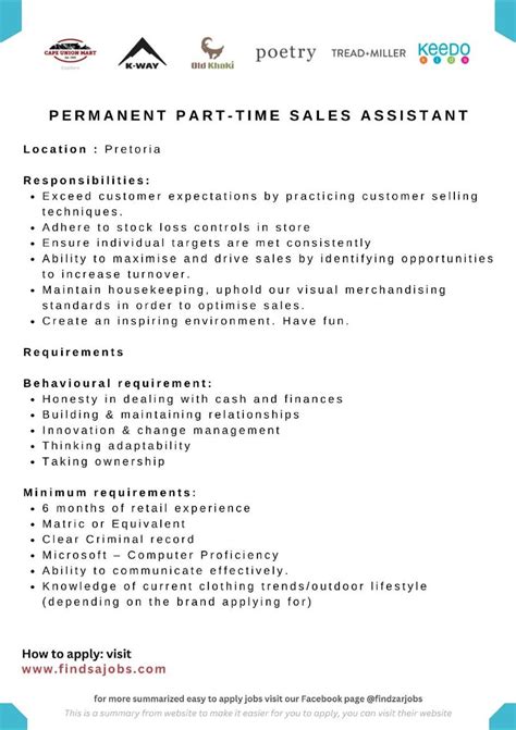 Find Sa Jobs On Linkedin New Sales Assistant Only Matric Needed For