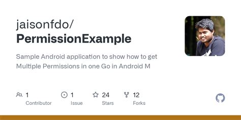 Github Jaisonfdopermissionexample Sample Android Application To Show How To Get Multiple