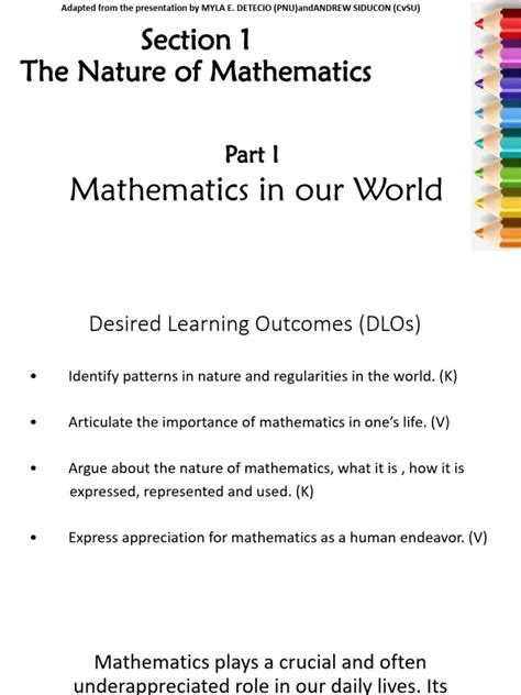 Mmw Module1 Mathematics In Our World Pdf Mathematics