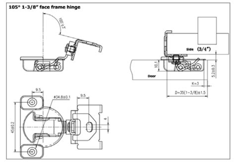 105° Compact Face Frame Hinge Venace