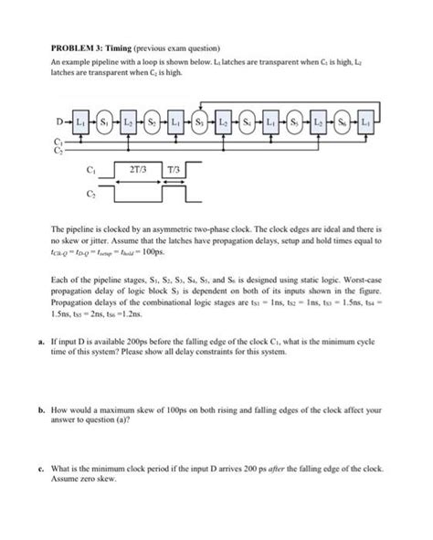 Solved Problem 3 Timing Previous Exam Question An Example