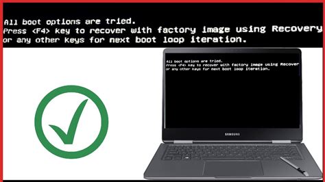 All Boot Options Are Tried Press F4 Key To Recover With Factory Image