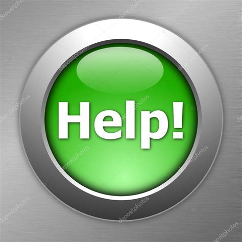 Green Help Button Stock Photo Gunnar
