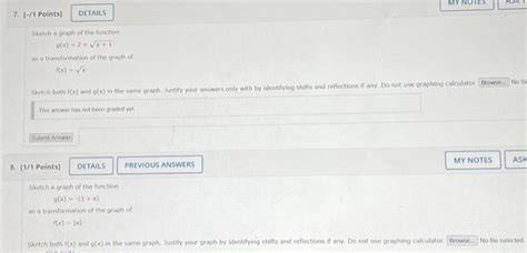 Solved Sketch A Graph Of The Function G X 2 X 1 As A Chegg Com