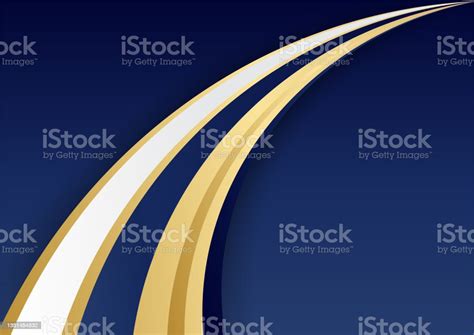 현대 블루와 골드 추상적 인 배경 다크 네이비 블루와 골드 곡선 모양의 배경에 선이 있습니다 고급스럽고 우아합니다 추상 템플릿 디자인입니다 프리젠 테이션 배너 커버를위한