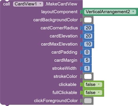 Card View Extension For Mit App Inventor Extensions Mit App Inventor Community