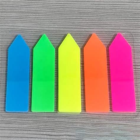 Jolixieye Colored Sticky Classification Markers Translucent Color Clear