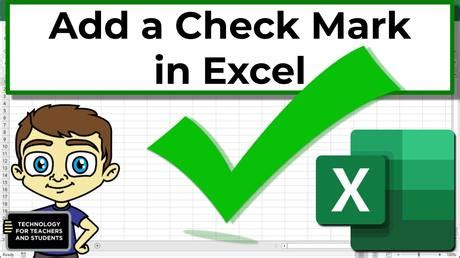 Excel Check Mark Insertion Instructions Paperblog
