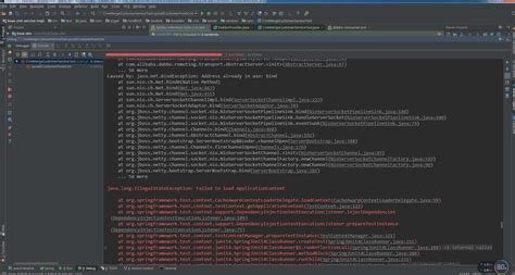 异常 Failed To Bind Nettyserver On 10133721629105 Cause Failed To