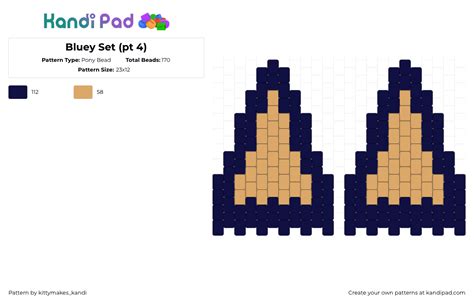 Bluey Set Pt Pony Bead Pattern Kandi Pad Kandi Patterns Fuse Bead Patterns Pony Bead