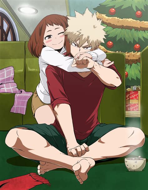 Uraraka Ochaco And Bakugou Katsuki Boku No Hero Academia Drawn By