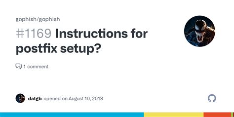 Instructions For Postfix Setup · Issue 1169 · Gophishgophish · Github