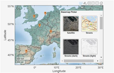 Add Interactive Controls To Geographic Axes Matlab And Simulink