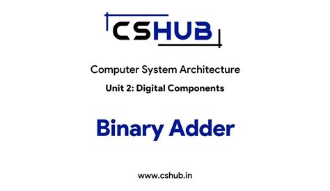 binary adder computer system architecture