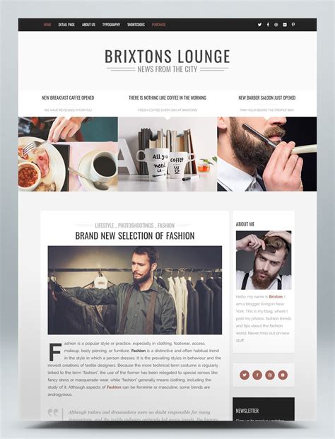 Minimal And Personal Blog Html Template Blog Layout Design Blog