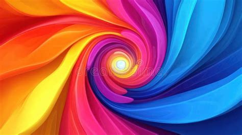 A Vibrant Swirling Abstract Design Featuring A Gradient Of Colors Radiating From The Center