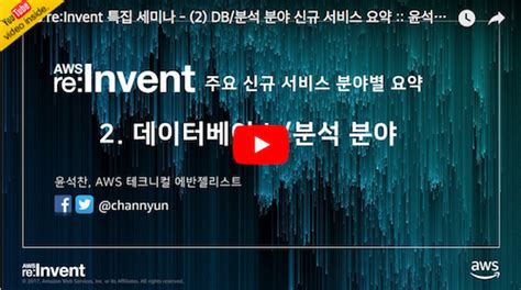 Aws Reinvent 특집 온라인 세미나 개발자를 위한 Aws 신규 서비스 요약 Amazon Web Services 한국 블로그