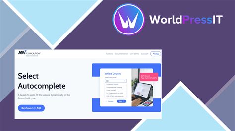 Jetformbuilder Select Autocomplete Worldpress It
