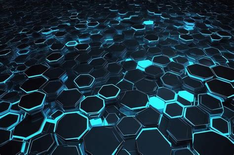 Premium Photo Abstract Technological Hexagonal Background D Rendering