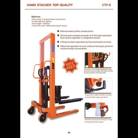 Sell Hand Stacker Manual Hand Stacker Cty E Surya Teknik Abadi Tangerang