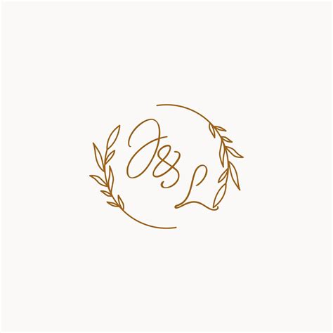 Jl Wedding Initials Logo Design 15162217 Vector Art At Vecteezy