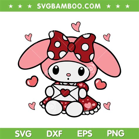 Kawaii My Melody Valentine SVG PNG Kawaii My Melody Valentine SVG PNG