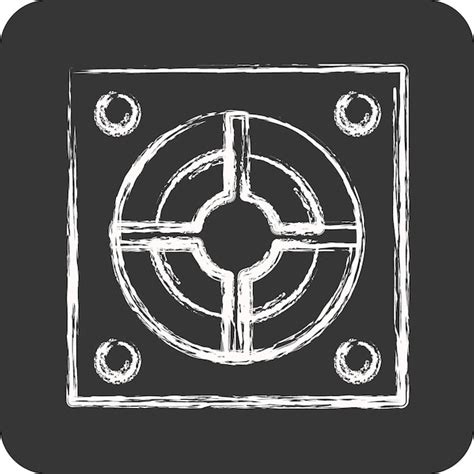 Premium Vector Icon Power Supply Suitable For Computer Components Symbol Chalk Style Simple