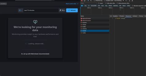 Stack Monitoring Stuck At Fetching Data Kibana Discuss The Elastic