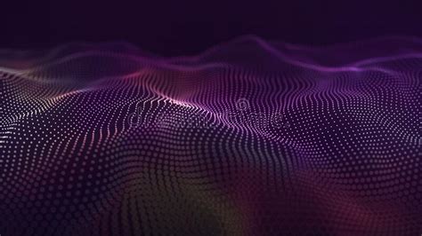 Abstract Glowing 3d Wave Of Particles The Concept Of Technology