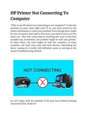 HP Printer Not Connecting To Computer Free Download Borrow And Streaming Internet Archive