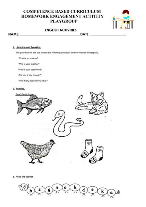 Playgroup English Activities August 2024 Holiday Assignment 16758