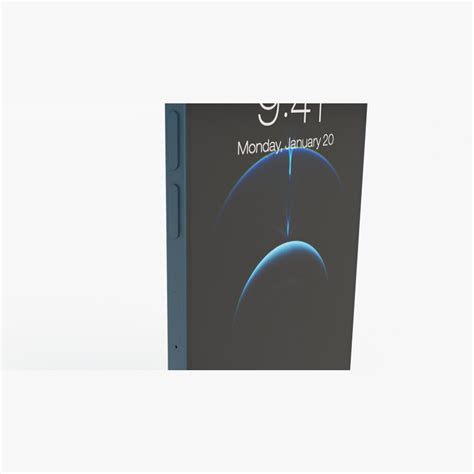 Apple Iphone 12 Pro Max Pacific Blue 3d模型 下载 智能手机 On