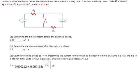 solved in the circuit of the figure below the switch s has
