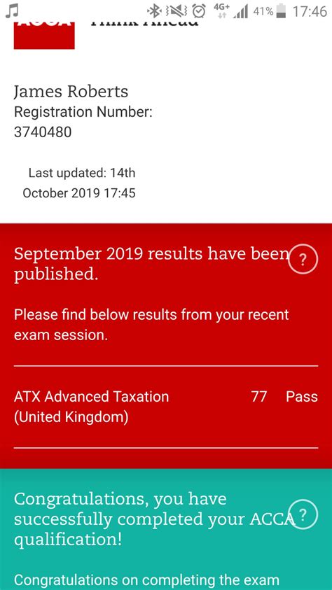 So Excited To Confirm That I Have Passed My Final Acca Exam James A Roberts Fcca