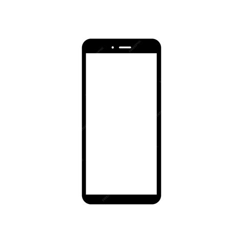 Premium Vector White Blank Screen Display Smartphone With Front Camera Isolated On White