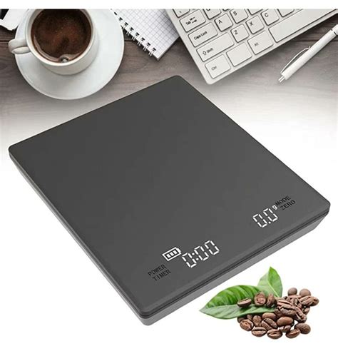 디지털 커피 저울 타입 C 충전 Led 터치 스크린 타이머 포함 3kg03g 고정밀 디지털 주방 저 티몬