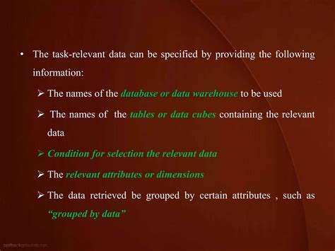 Data Mining Primitives Pptx Databases Computer Software And