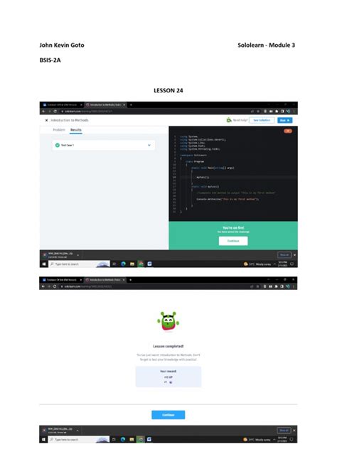 c module 3 screenshots pdf
