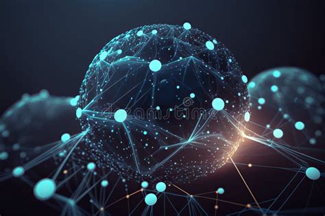 An Abstraction Of Dots And Lines Connecting Global Networks And Digital