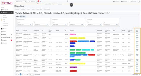 Cpoms Studentsafe Reporting Cases And Forms